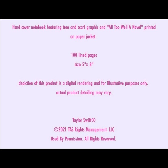 Taylor Swift | Other | New Taylor Swift All Too Well Notebook | Poshmark